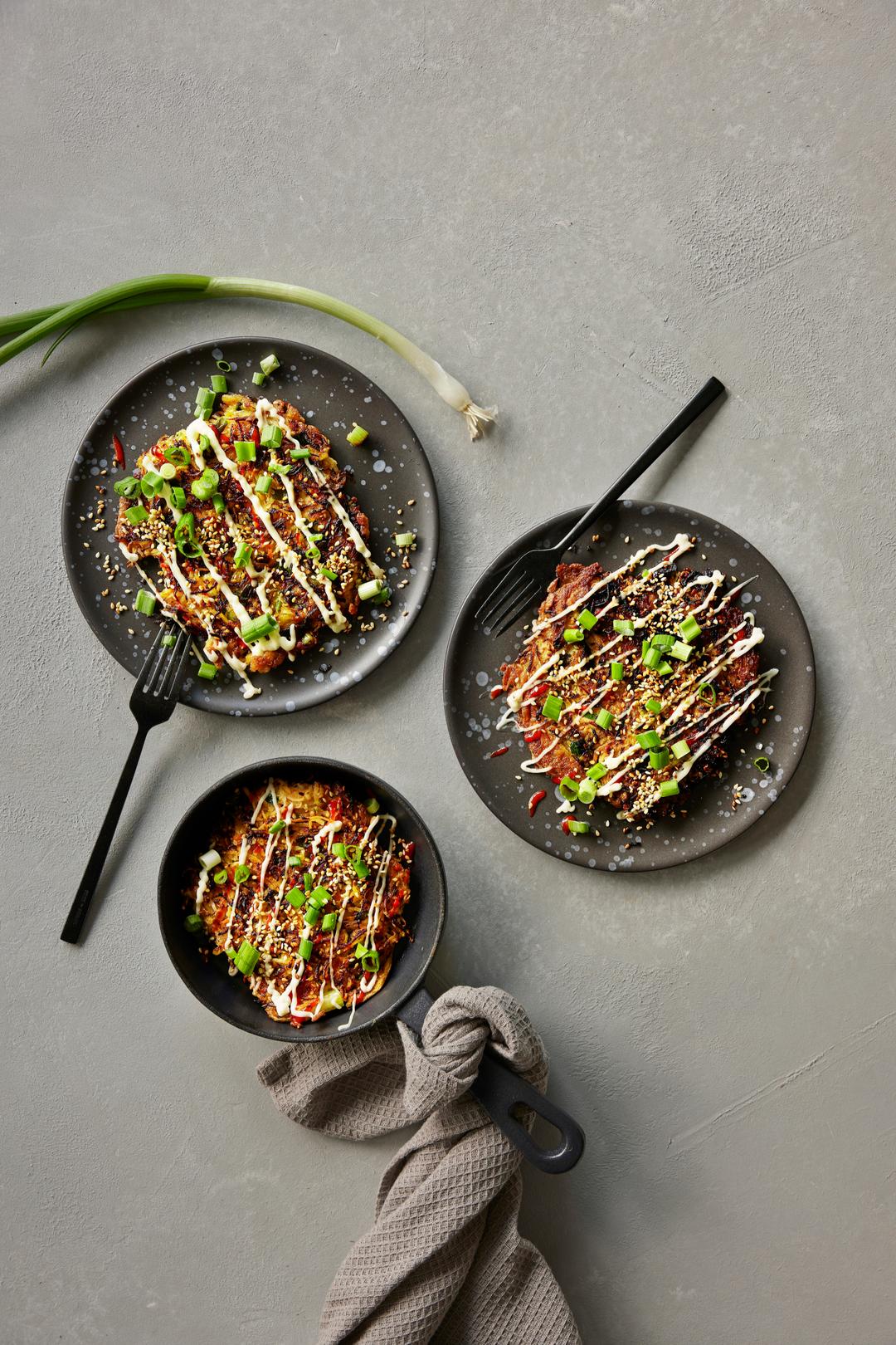 Juures-okonomiyakit – katso resepti | Maku