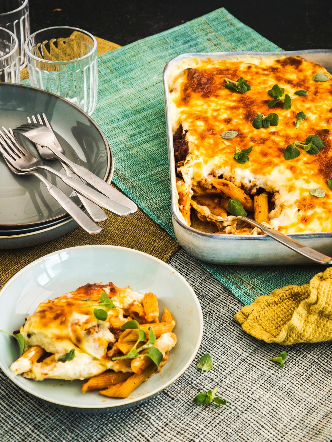 Juustoinen pastavuoka | Kotivinkki