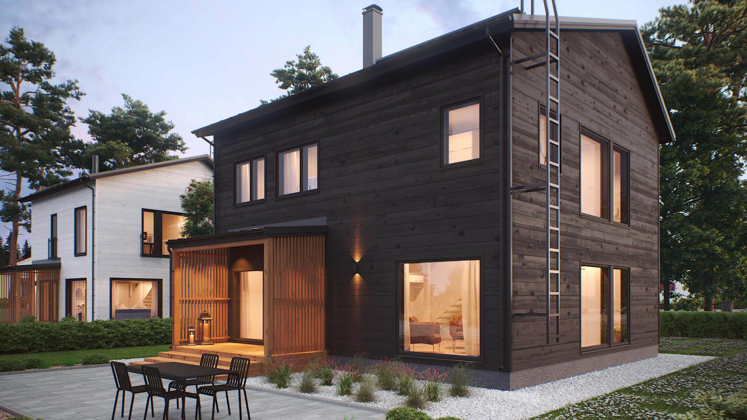 Onko haaveissasi moderni hirsitalo? Äänestä kaunein | Kotona