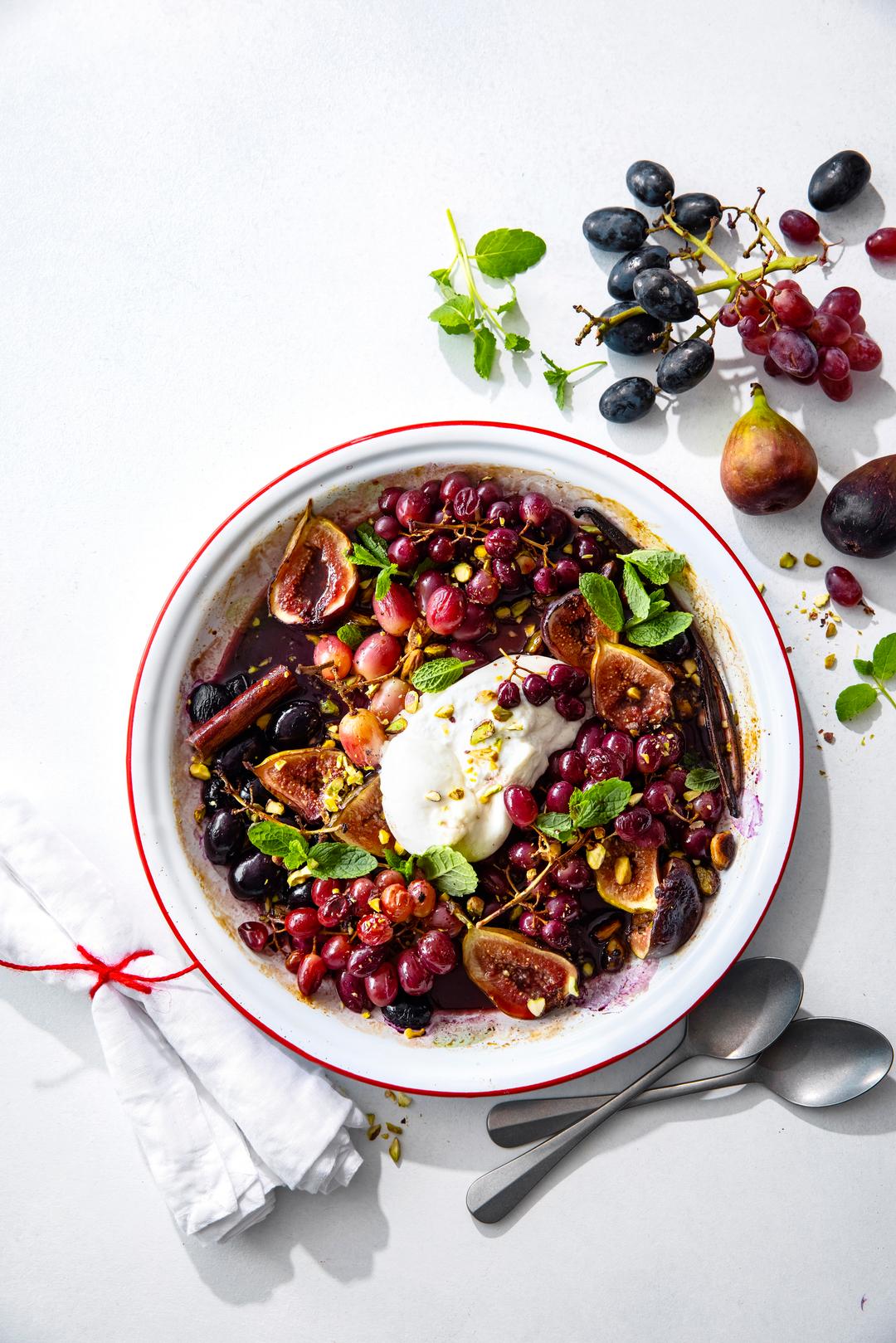 Paahdettu hedelmäsalaatti – katso ohje | Meillä kotona