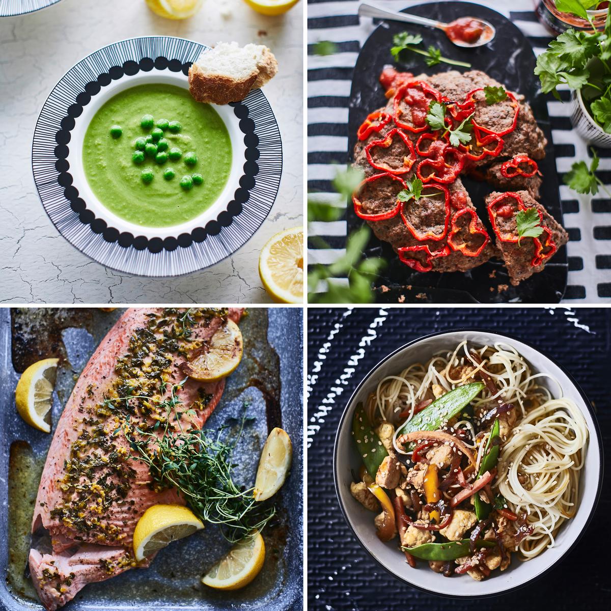 Viiden pääraaka-aineen arkiruokia | Kotona