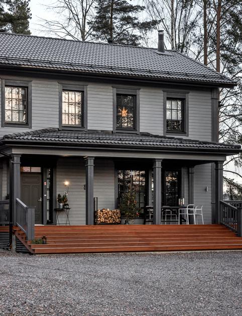 Moderni, tumma puutalo | Kotivinkki